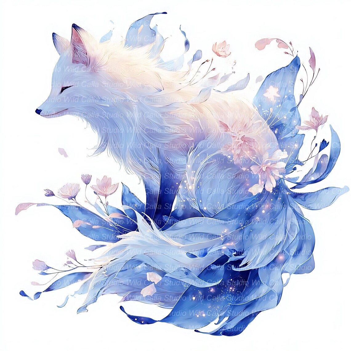 Mystical Fox Clipart: 12 Watercolor Prints for Scrapbooking - Etsy
