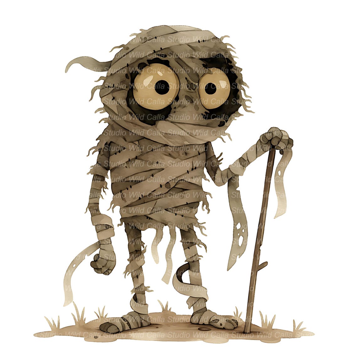 14 Spooky Mummy Clipart Set: Watercolor Halloween Wraps - Etsy