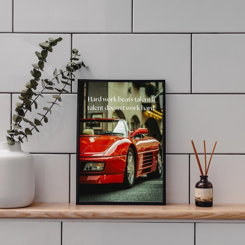 Hard Work Poster - Etsy