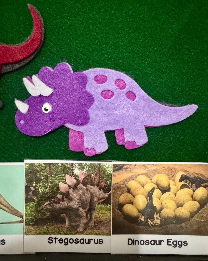 Dinosaur Hide and Seek Felt Story Board Set, Game, Rhyme, Library Story ...