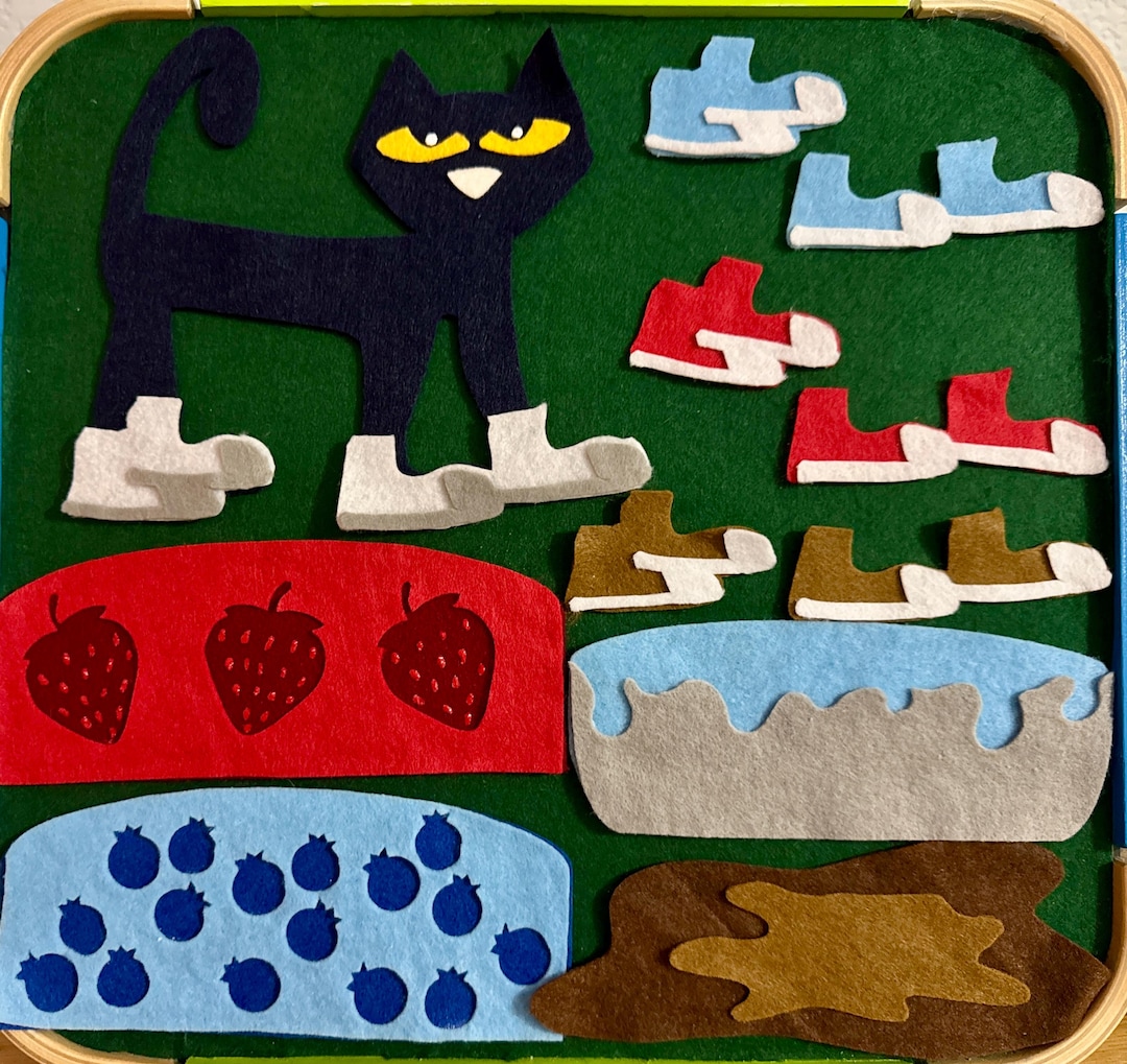 Pete the Cat I Love My White Shoes Felt Story Board Set, Classroom ...