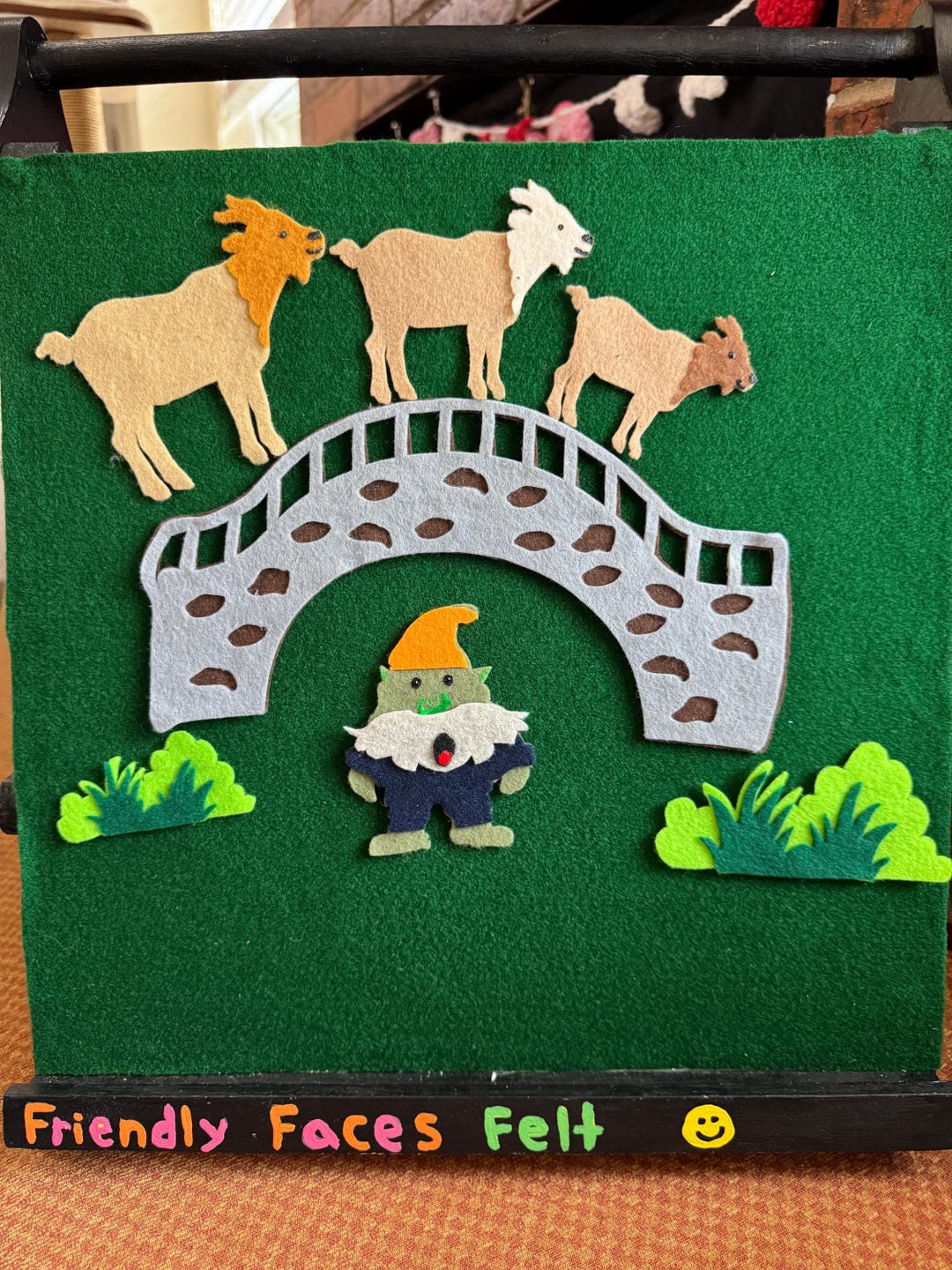 The Three Billy Goats Gruff Felt Story Board Set, Story Time, Classroom ...
