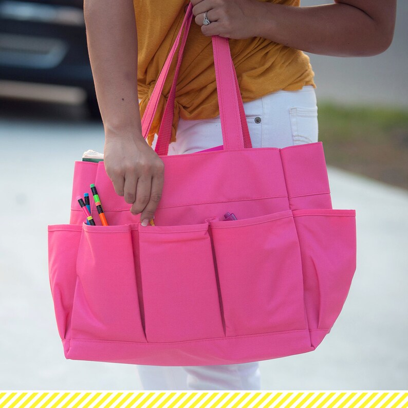 Pink Carry All Bag Pink Organizer Bag Monogram Organizer - Etsy