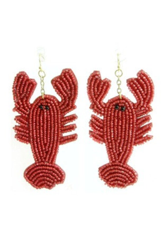 Crawfish Earrings Crystal Crawfish Women's Earrings | Etsy