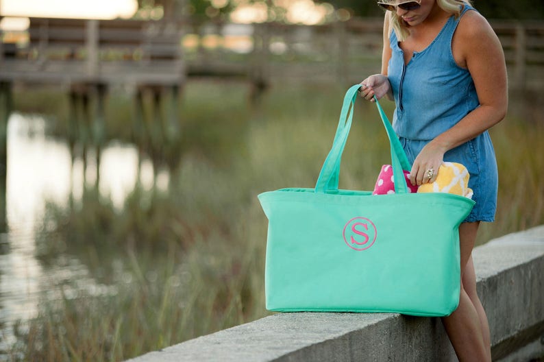 Mint Ultimate Tote Monogram Bag Womens Travel Bag Womens - Etsy