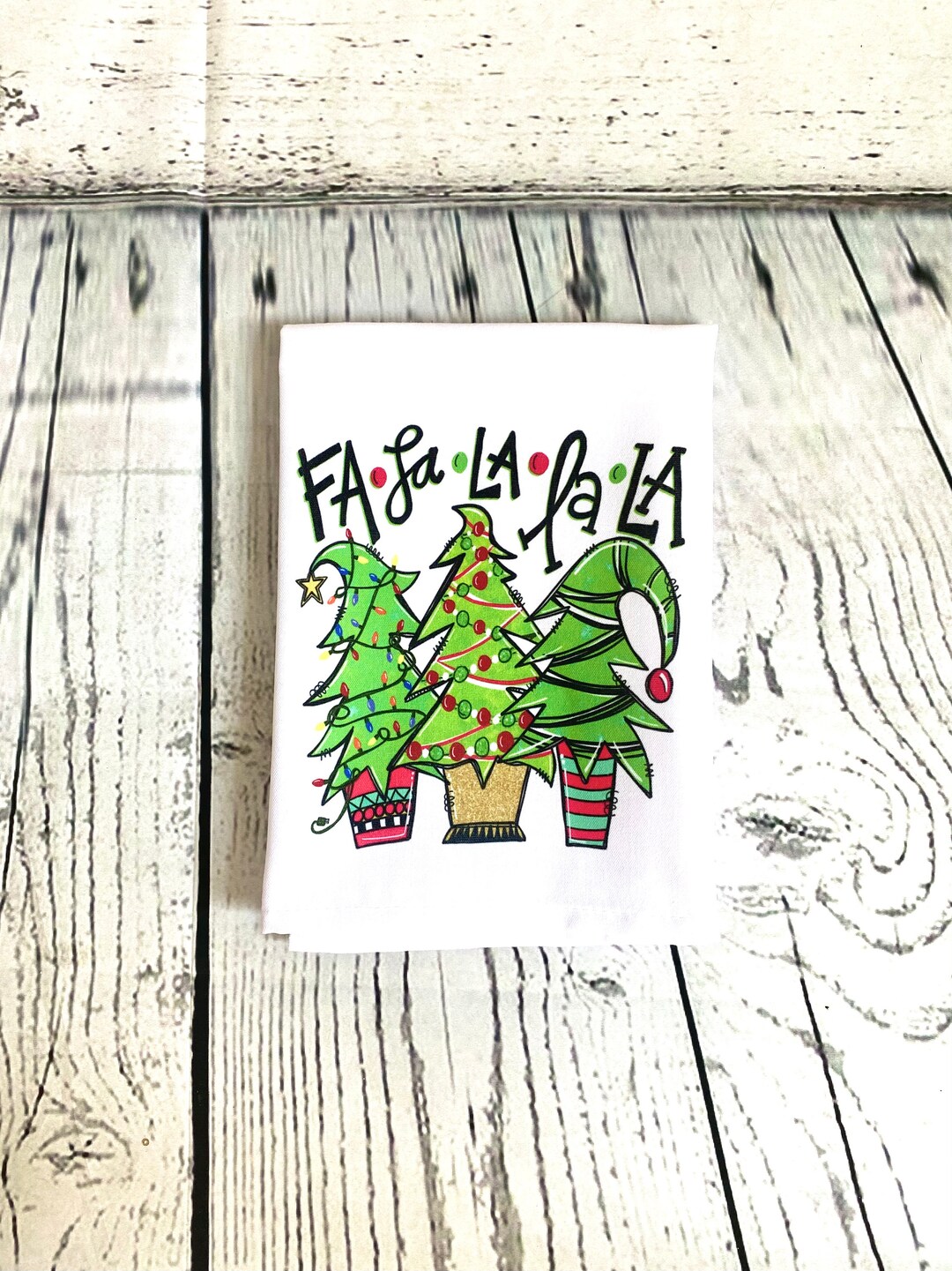 Falala Xmas Towel - Christmas Towel - Kitchen Towel - Kitchen Decor ...