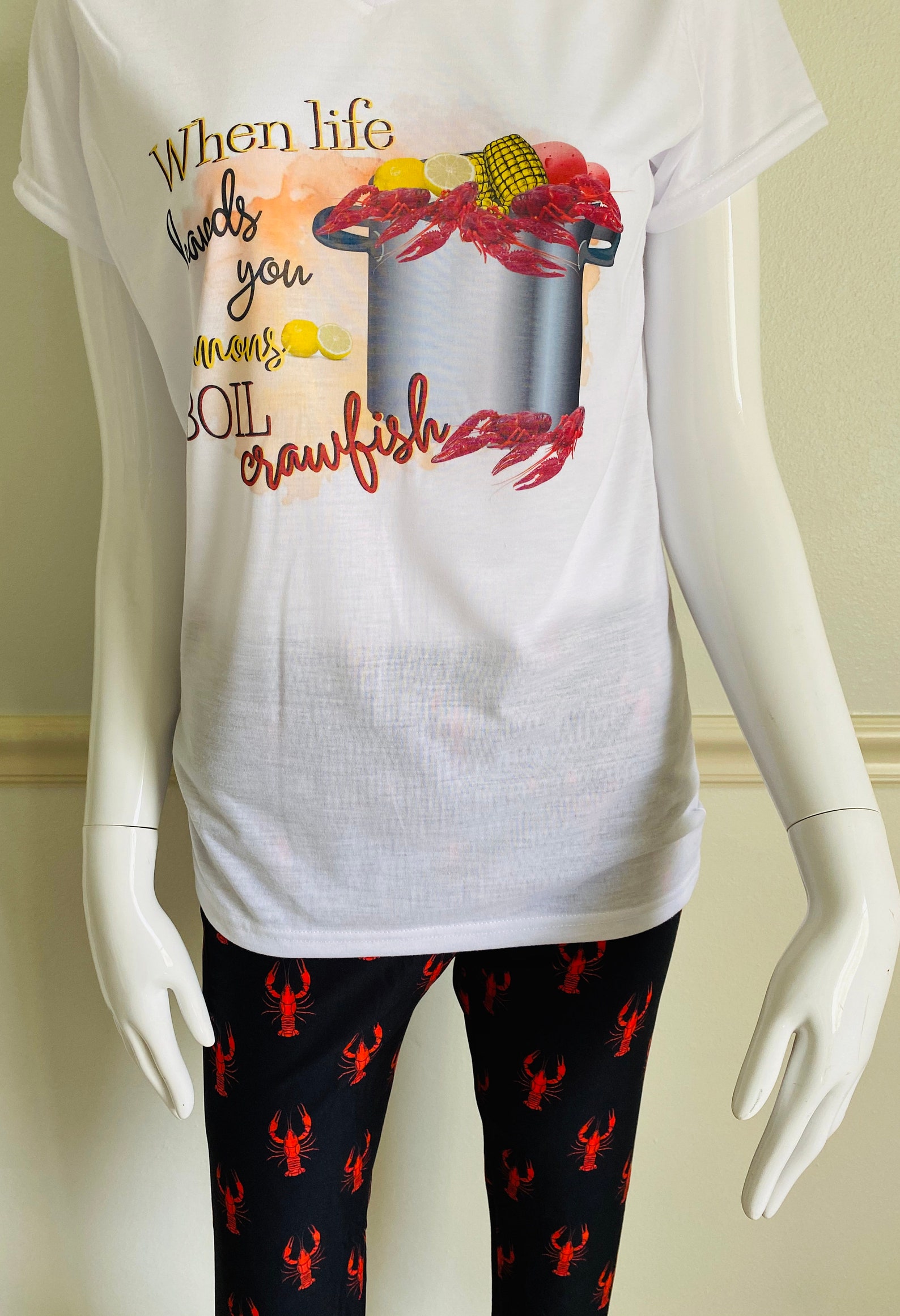 Crawfish Top Crawfish Shirt Crawfish Boil Top | Etsy