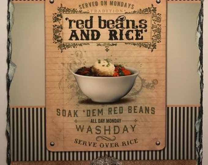 Red Beans Slate Red Beans Rice Trivet New Orleans Art Cajun Cooking New ...