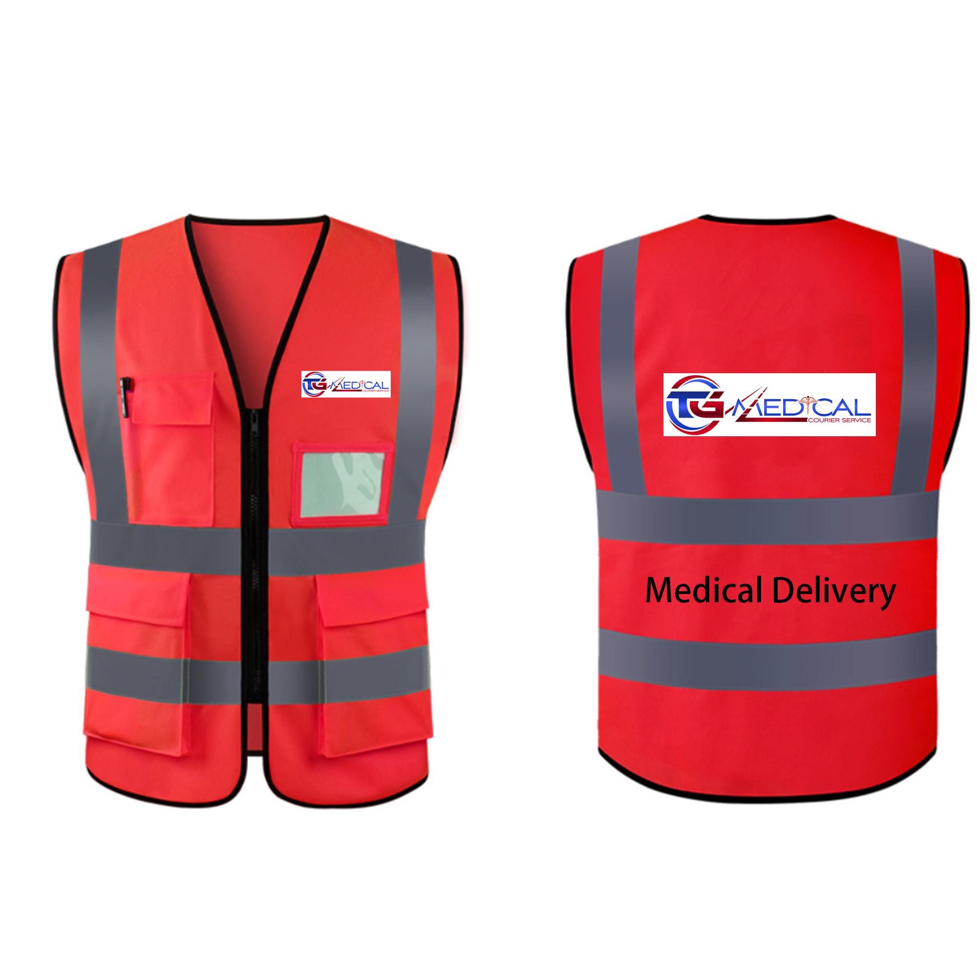 Custom Safety Vest With Logo | High Visibility Reflective Work Vest ...