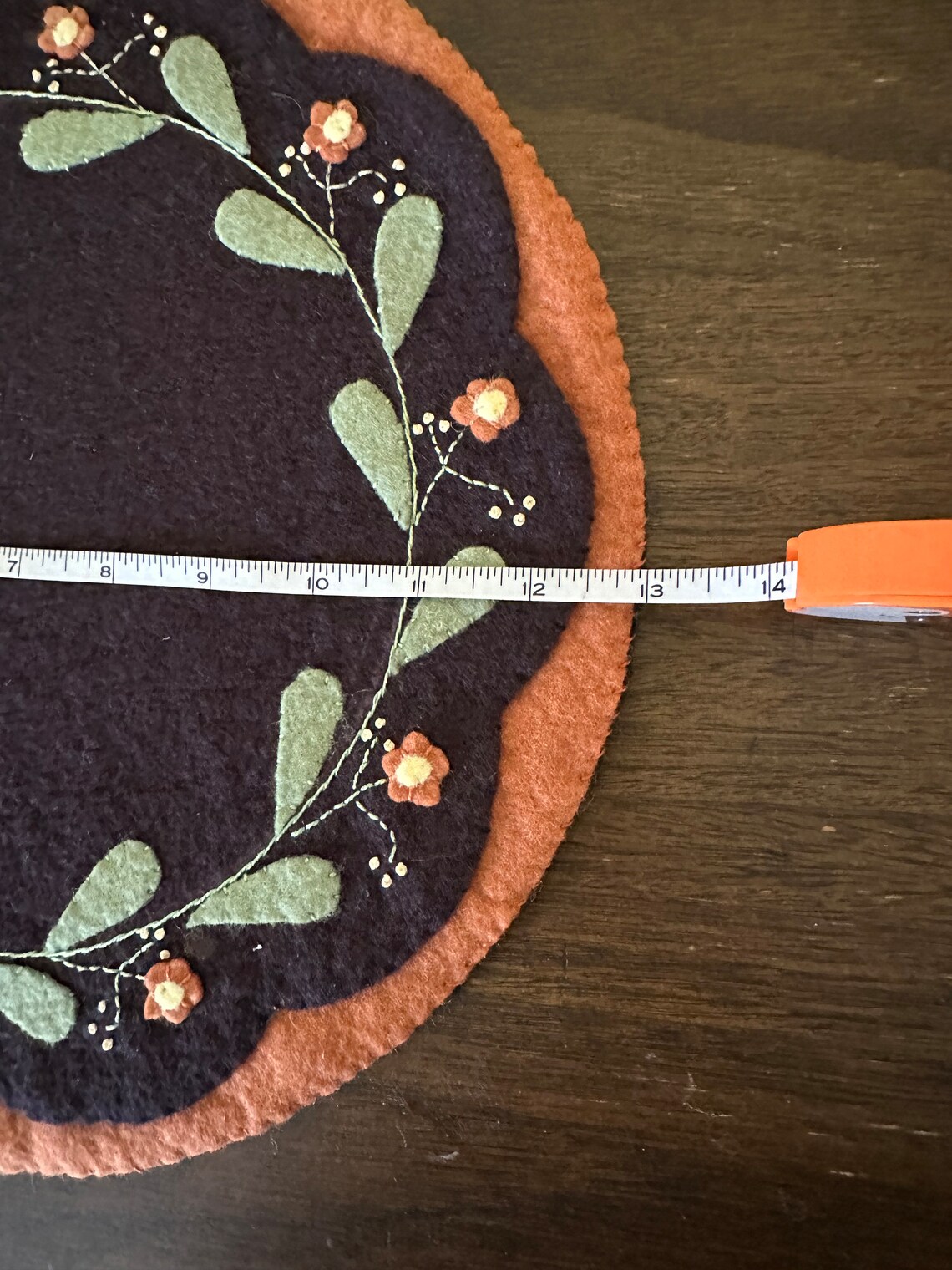 Beautiful Three-layer Wool Felt Penny Mat, Hot Pad, Candle Mat, 12 ...