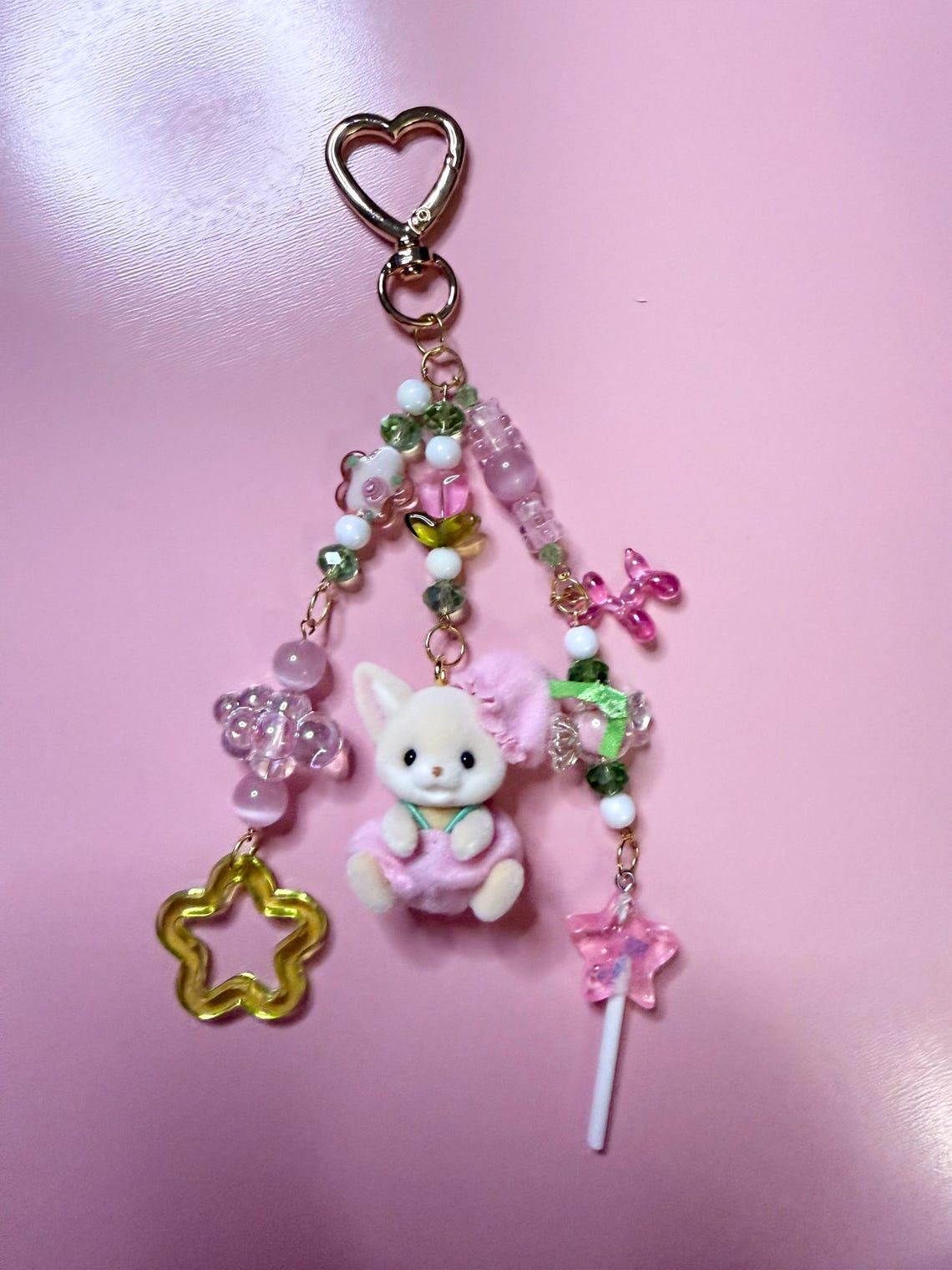 Handmade Calico Critter Keychain - Cherry Pink Fenic Fox - Etsy