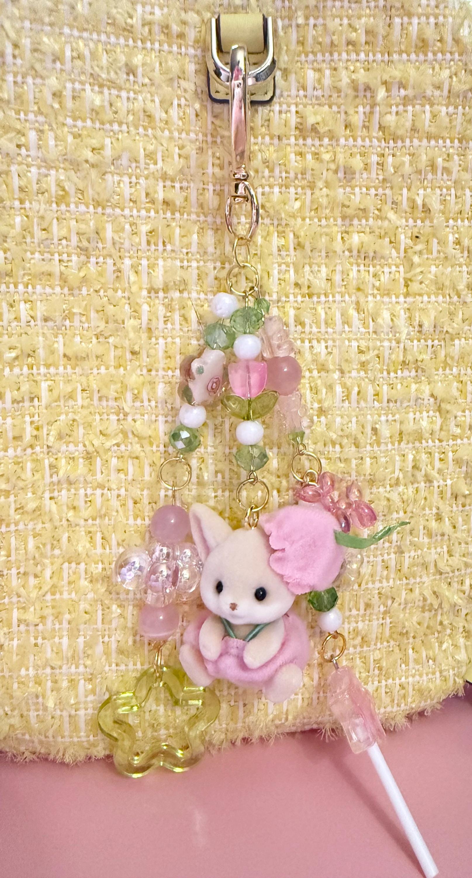 Handmade Calico Critter Keychain - Cherry Pink Fenic Fox - Etsy