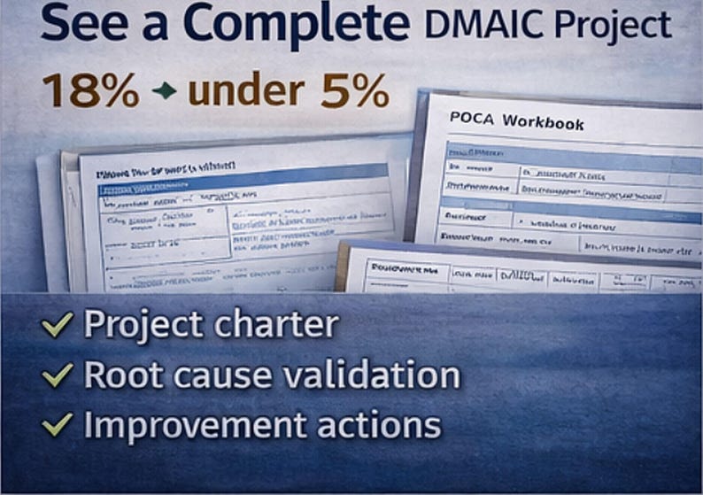 Lean DMAIC Workbook | Process Improvement Toolkit | Root Cause Analysis ...