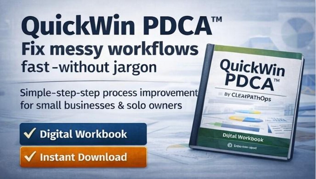 PDCA Workbook for Small Business | Process Improvement Guide ...