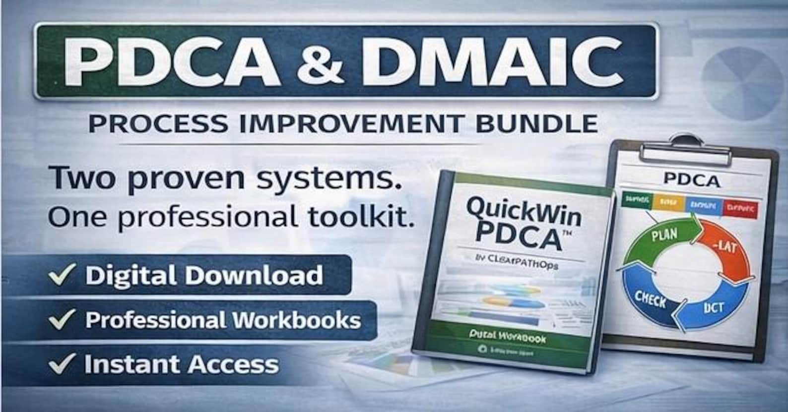 PDCA & DMAIC Bundle | Process Improvement Toolkit | Lean Continuous ...