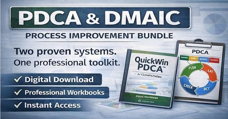 PDCA & DMAIC Bundle | Process Improvement Toolkit | Lean Continuous ...