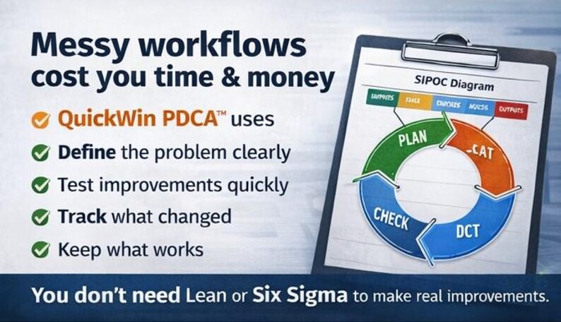 PDCA Workbook for Small Business | Process Improvement Guide ...
