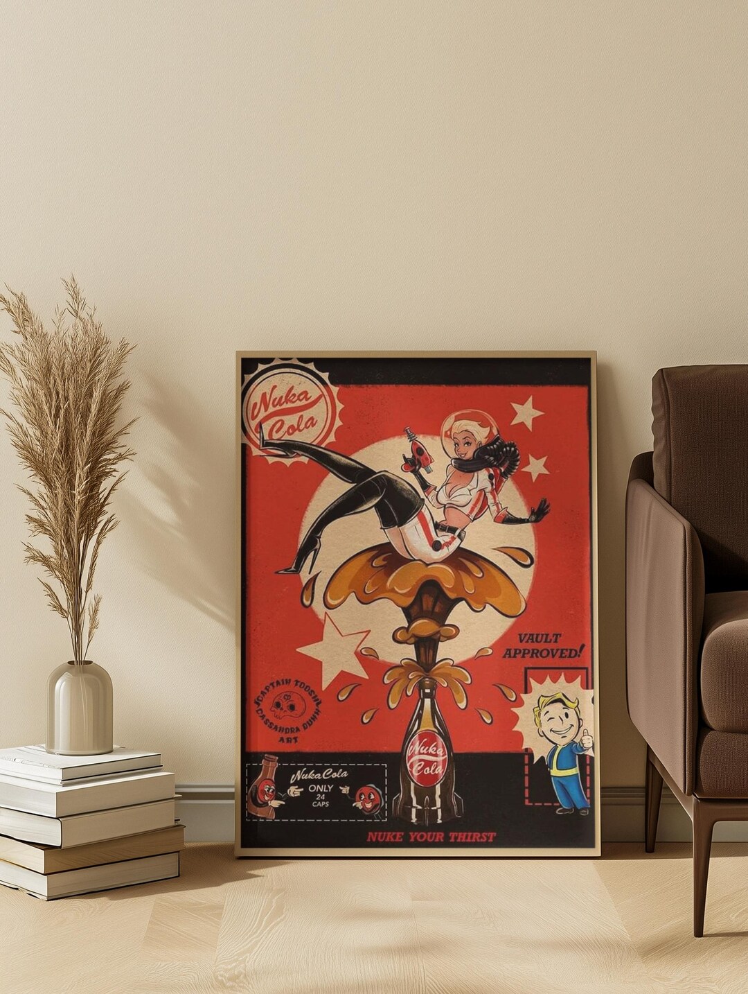 Nuka Cola Poster, Fallout Pin up Wall Art, Retro Gamer Room Decor ...