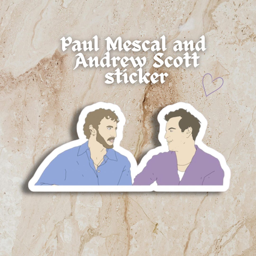 Paul Mescal and Andrew Scott Sticker All of Us Strangers Romantic ...