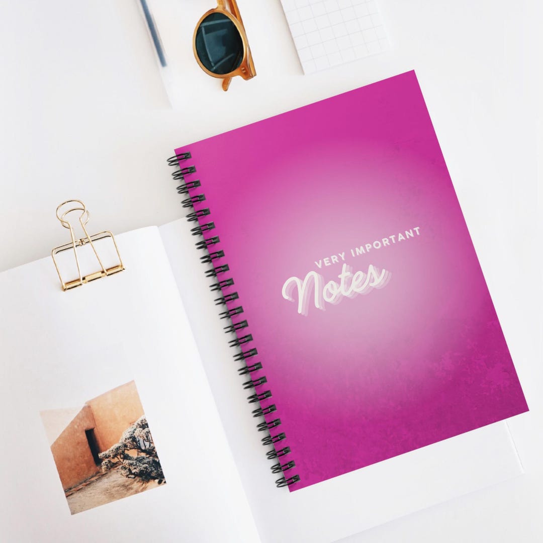 Very Important Notes Spiral Notebook | Ruled Line - Etsy