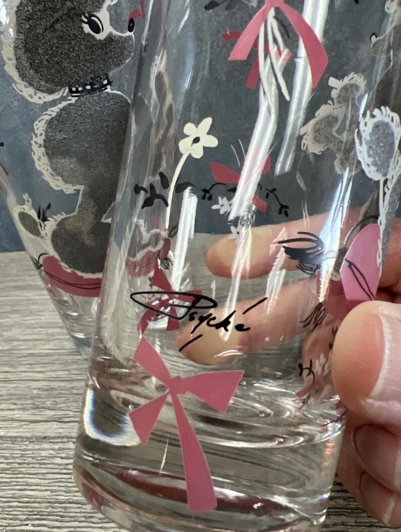 Highball Glasses Set of 2 With Poodle Motif - Etsy