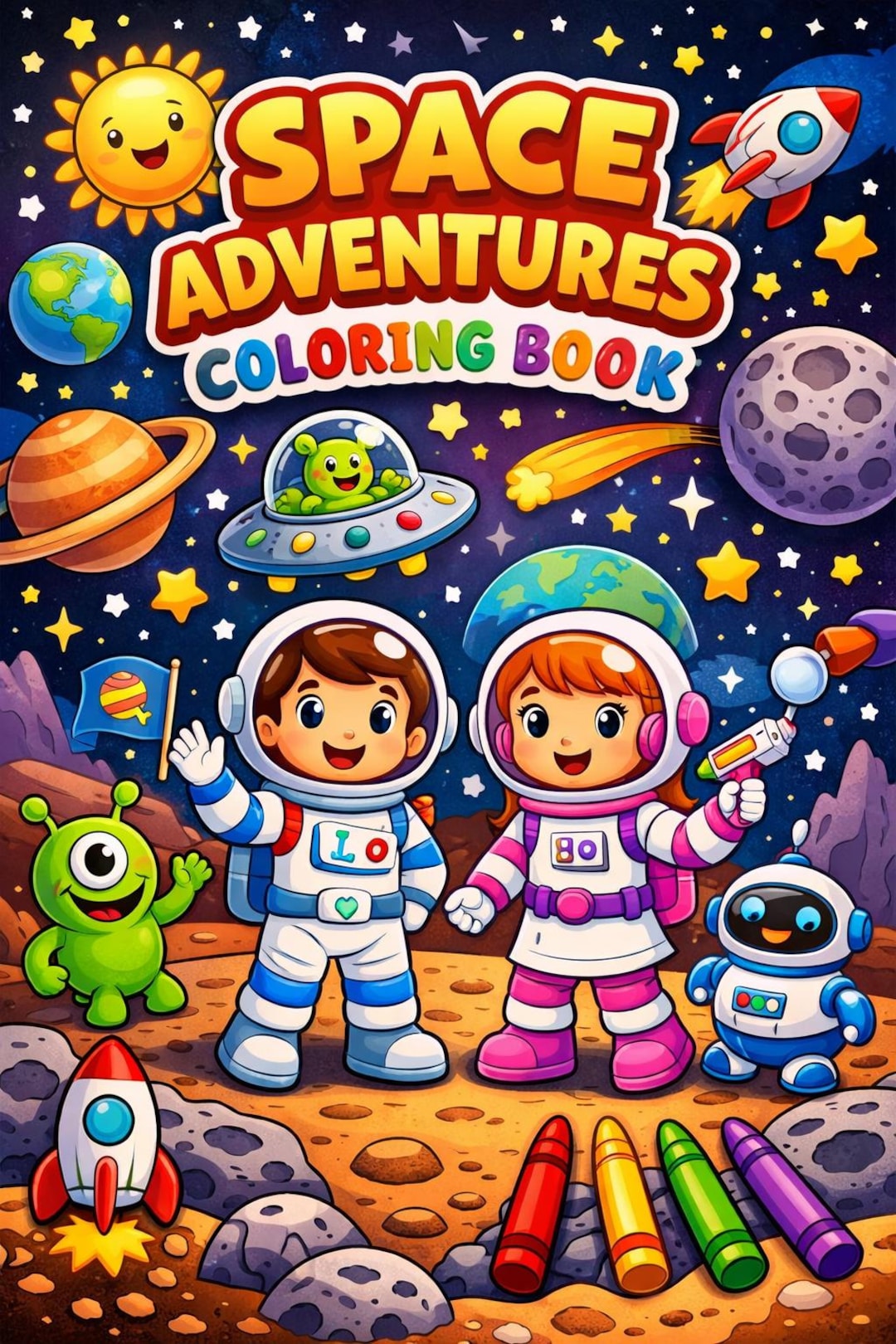 Spaceadventures Coloringbook for Kids Age 4 and Up - Etsy
