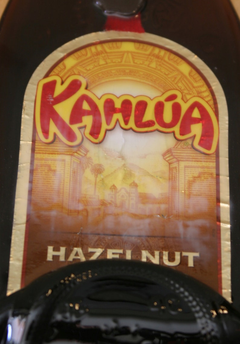 Kahlua Hazelnut. This Flattened slumped Bottle Makes a Great Cheese ...