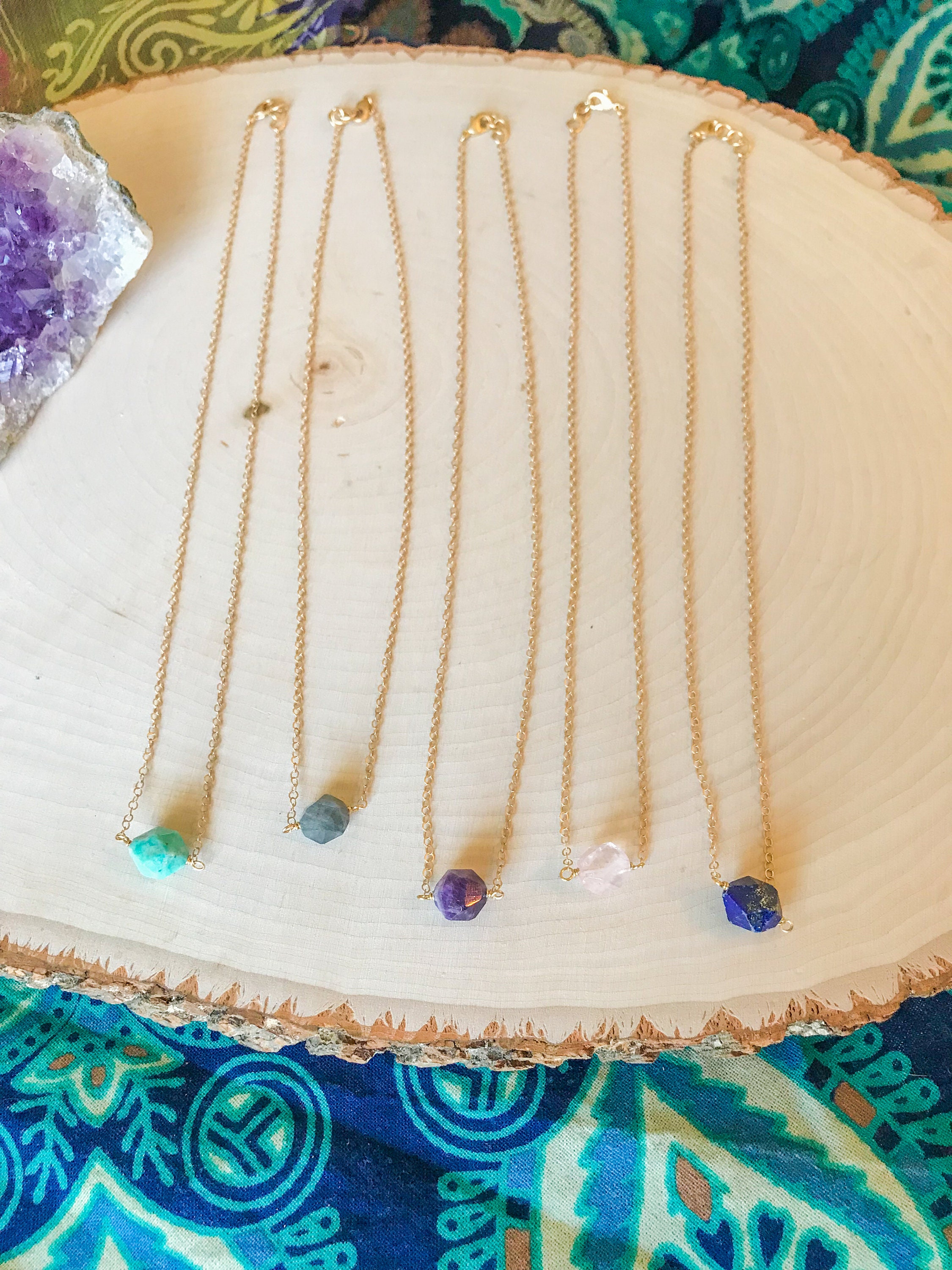 Simple Gemstone Necklace