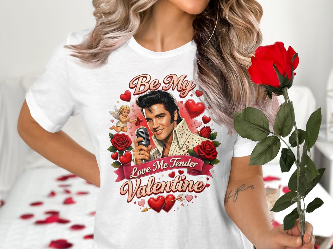Elvis Valentine T-shirt, Love Me Tender, Rock N Roll Gift - Etsy