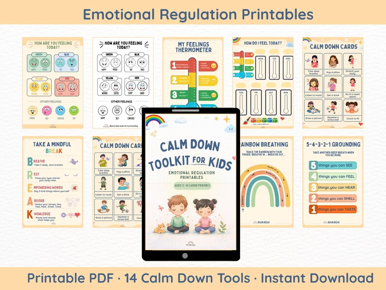 Emotional Feelings Tracker for Kids Printable, SEL Mood Tracker PDF ...
