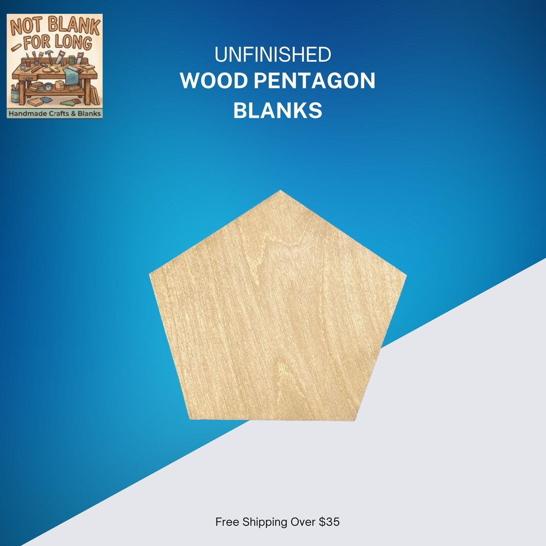 Wood Pentagon Shape - Laser Cut Unfinished Wood Cutout Craft Shapes and ...