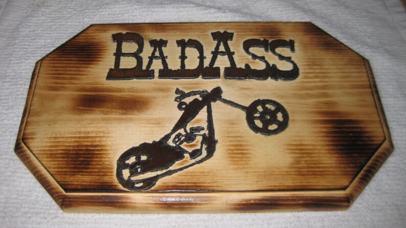 Handmade Wood Bad Ass Sign Collectible ON SALE - Etsy