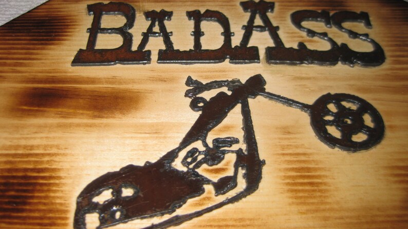 Handmade Wood Bad Ass Sign Collectible ON SALE - Etsy