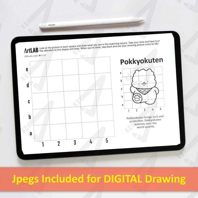 30 Sanrio Grid Drawing Worksheets - Etsy