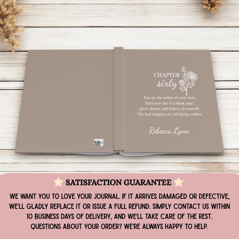 Personalized Chapter 60 Journal, 60th Birthday Keepsake, Chapter 60 ...