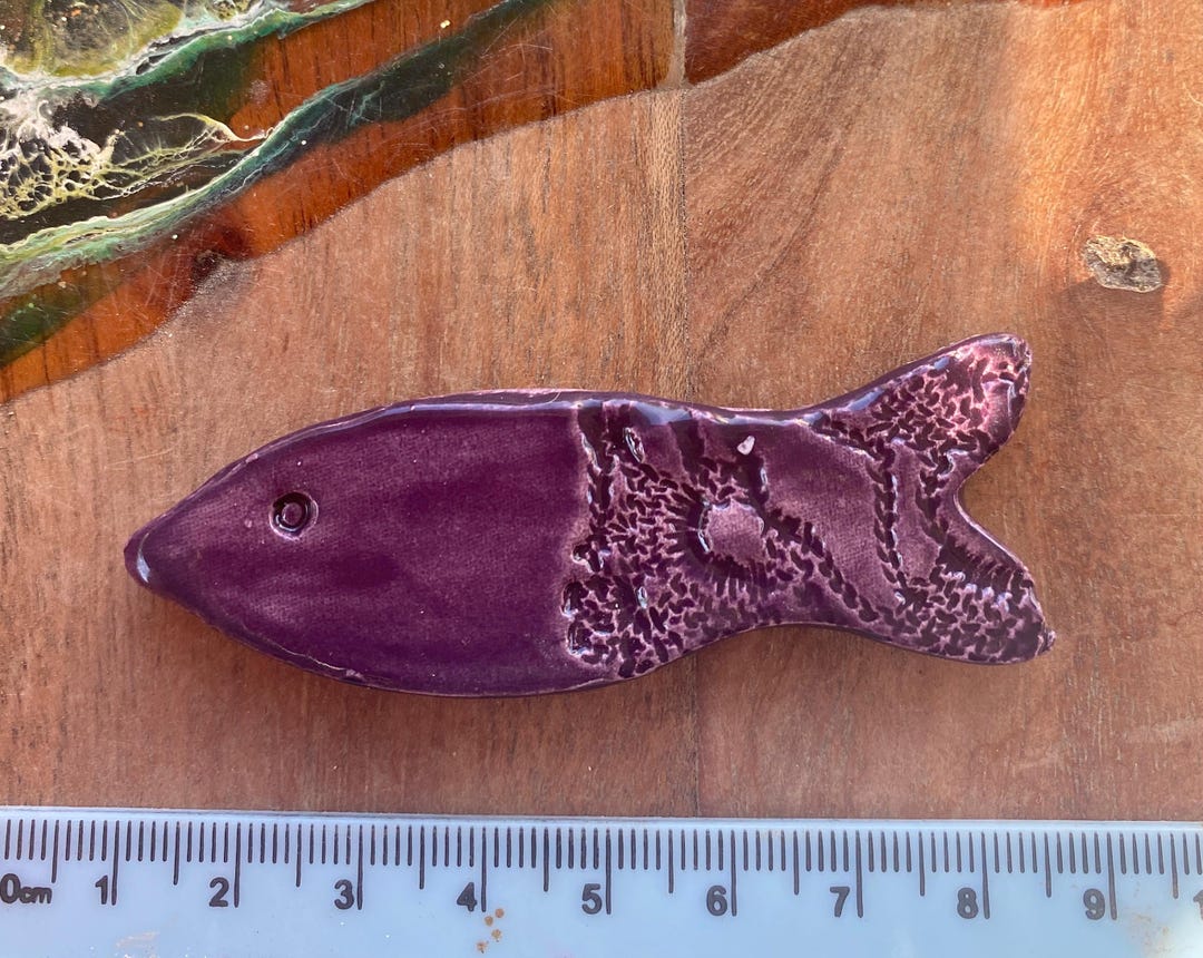 Ceramic Lace Fish, in Purple - Etsy