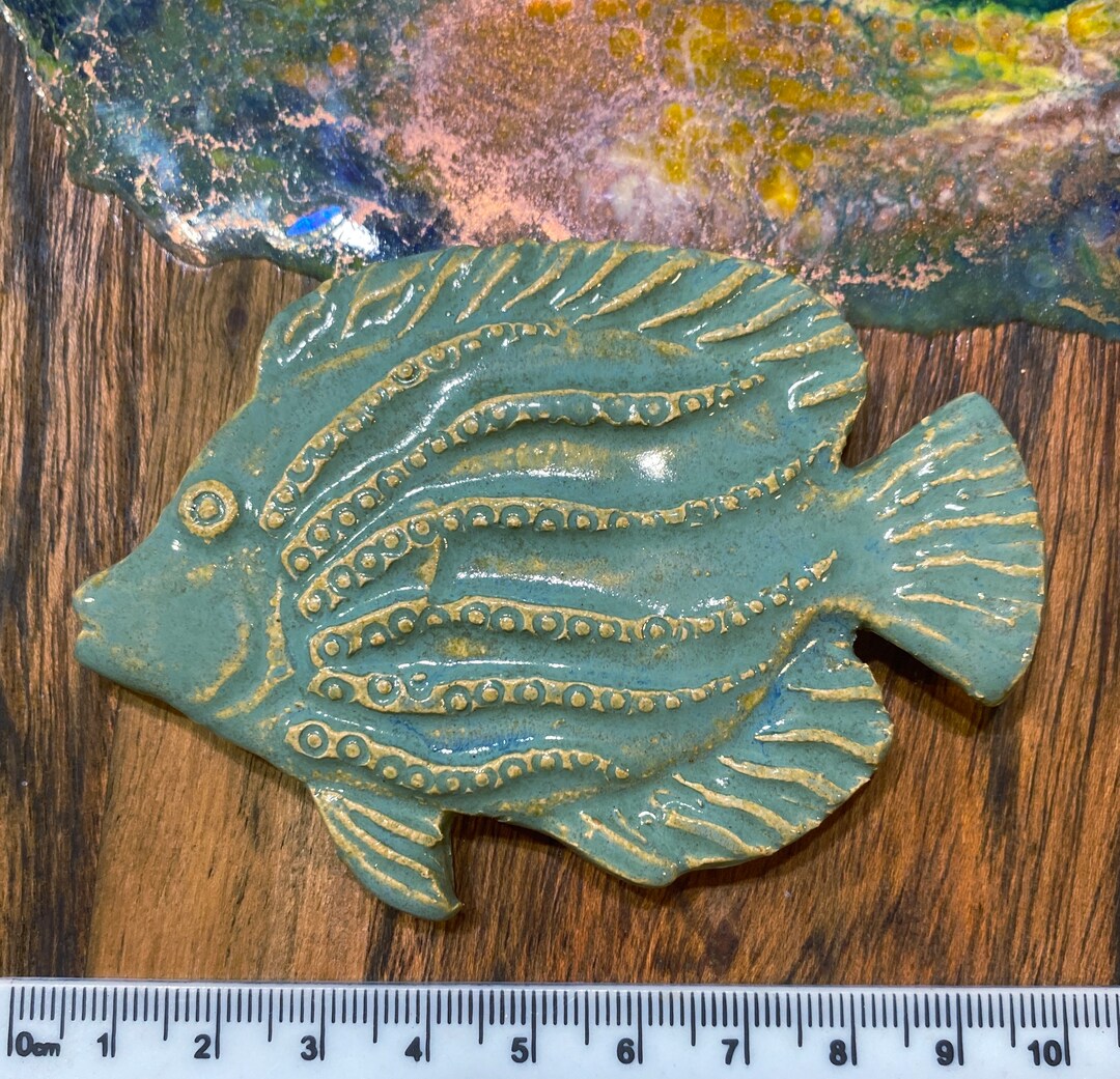 Large Ceramic Fish, in Sage Green - Etsy