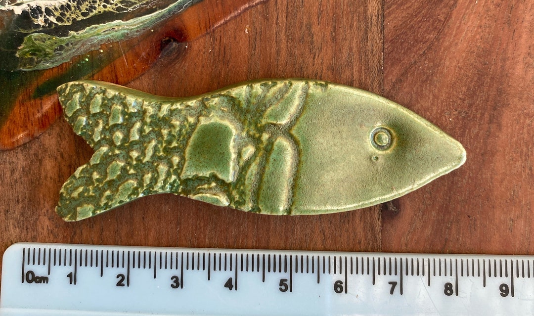 Ceramic Lace Fish, in Antique Green - Etsy