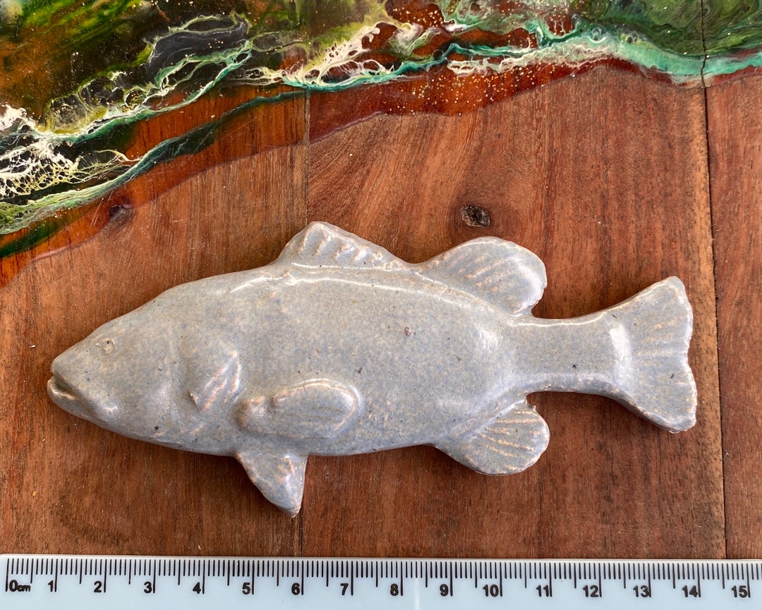 Large Ceramic Fish, in Pale Blue - Etsy