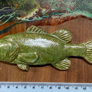 Large Ceramic Fish, in Antique Green - Etsy