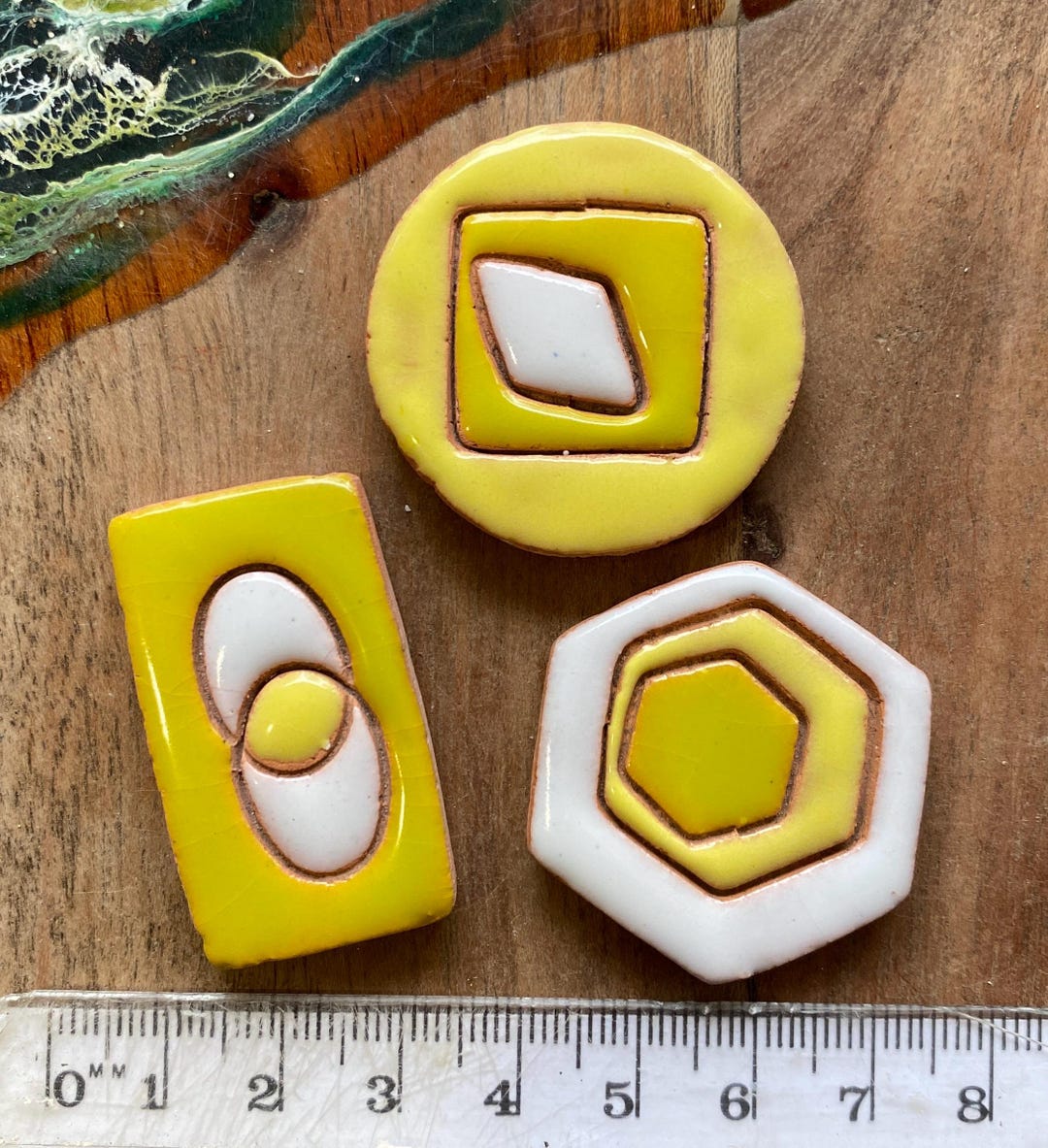 Ceramic Jumbled Shapes Tile Bundle. 3pcs. - Etsy