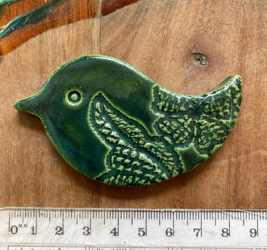 Ceramic Lace Bird, in Transparent Green - Etsy