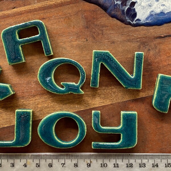 Ceramic Tile Alphabet Letters - Etsy