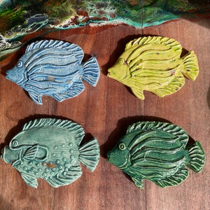 Large Ceramic Fish, in Sage Green - Etsy