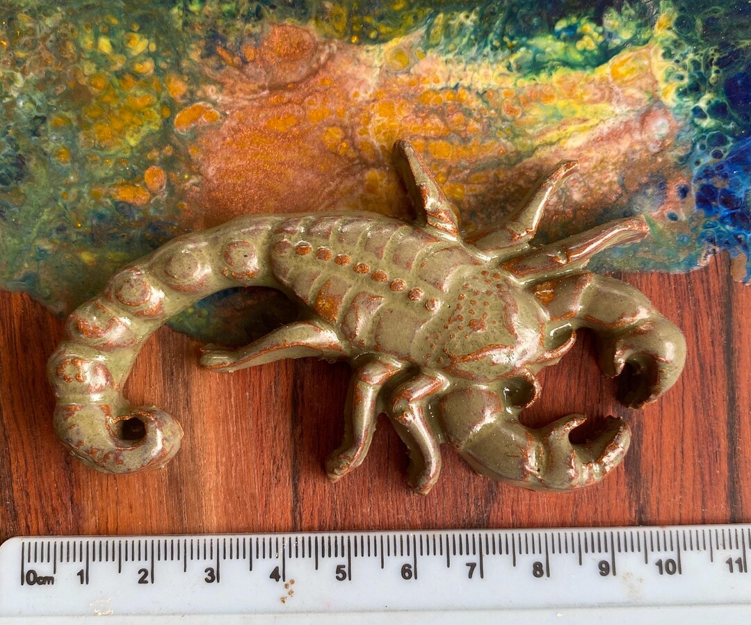 Large Ceramic Scorpion, in Antique Olive - Etsy