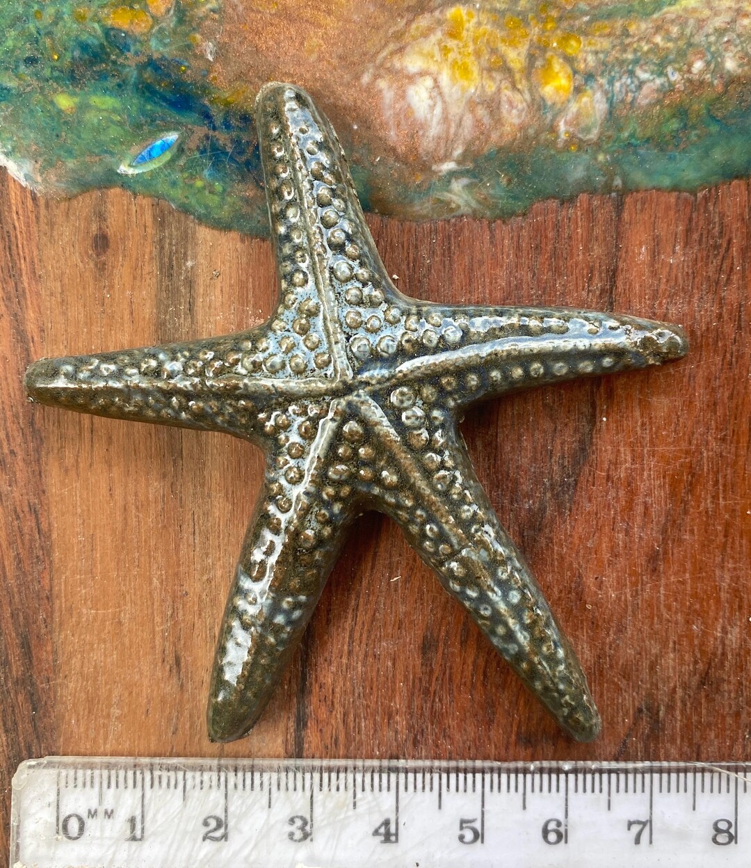 Ceramic Large Star Fish, in Blue Grey - Etsy