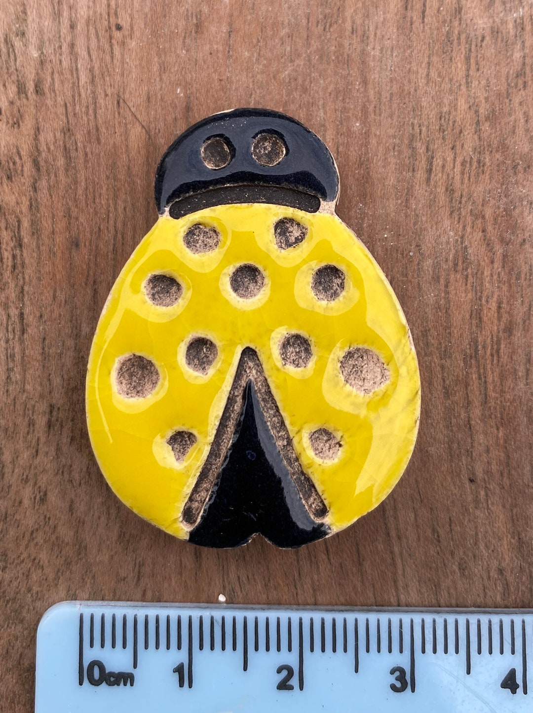 Medium Ceramic Painted Lady Bug, in Yellow - Etsy