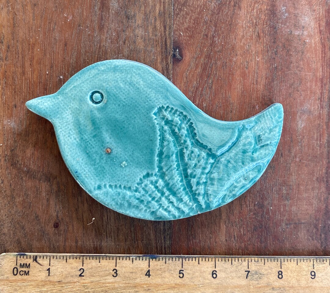 Ceramic Lace Bird, in Speckled Sage - Etsy