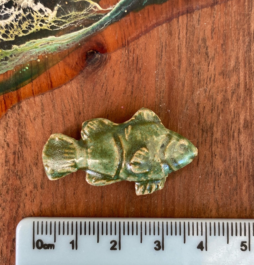 Small Ceramic Fish, in Antique Green - Etsy