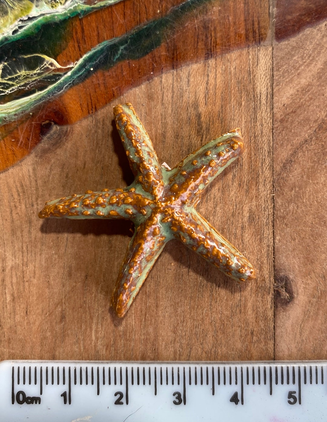 Ceramic Small Star Fish, in Brown Green - Etsy